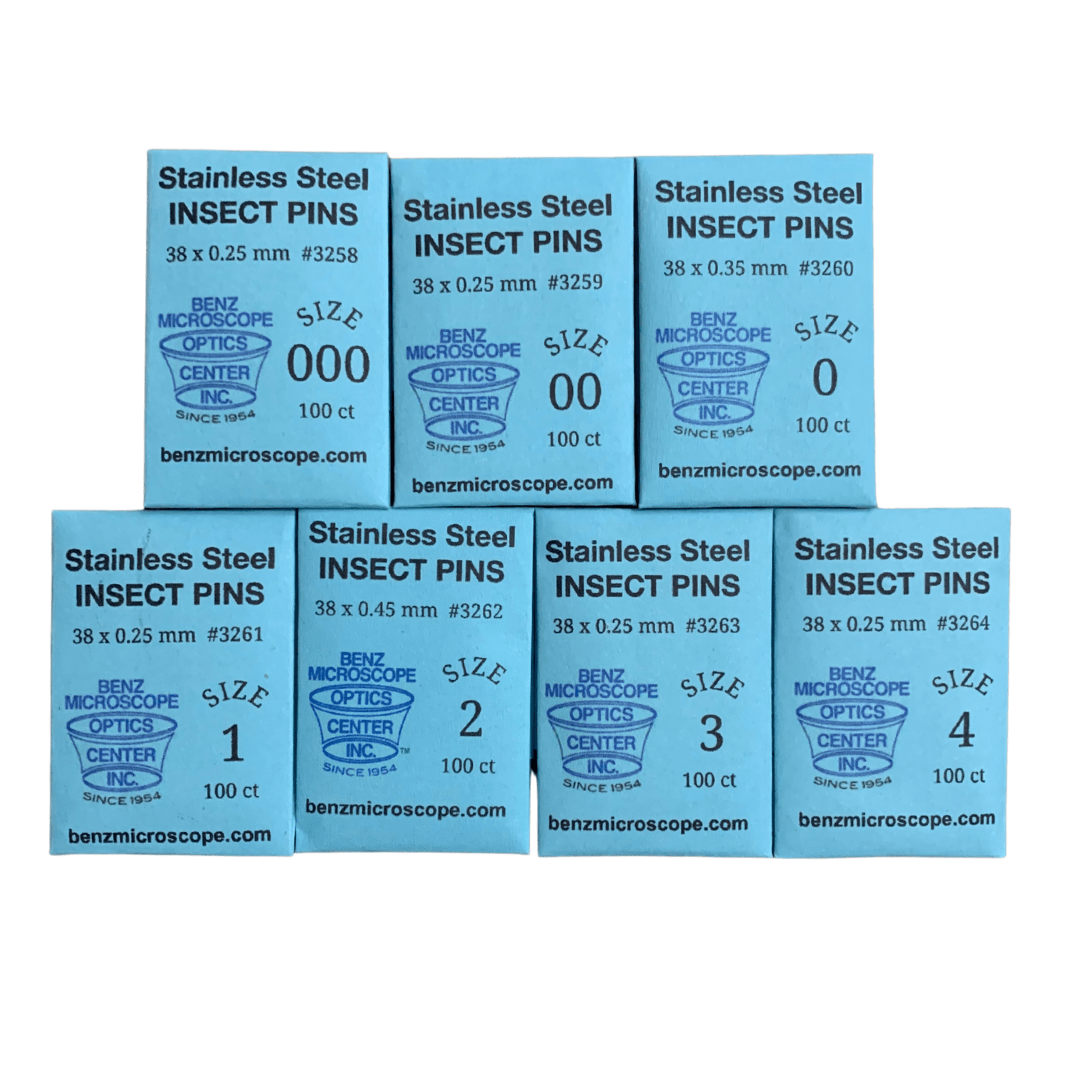 Benz Microscope Premium Steel Insect Pins Variety Pack