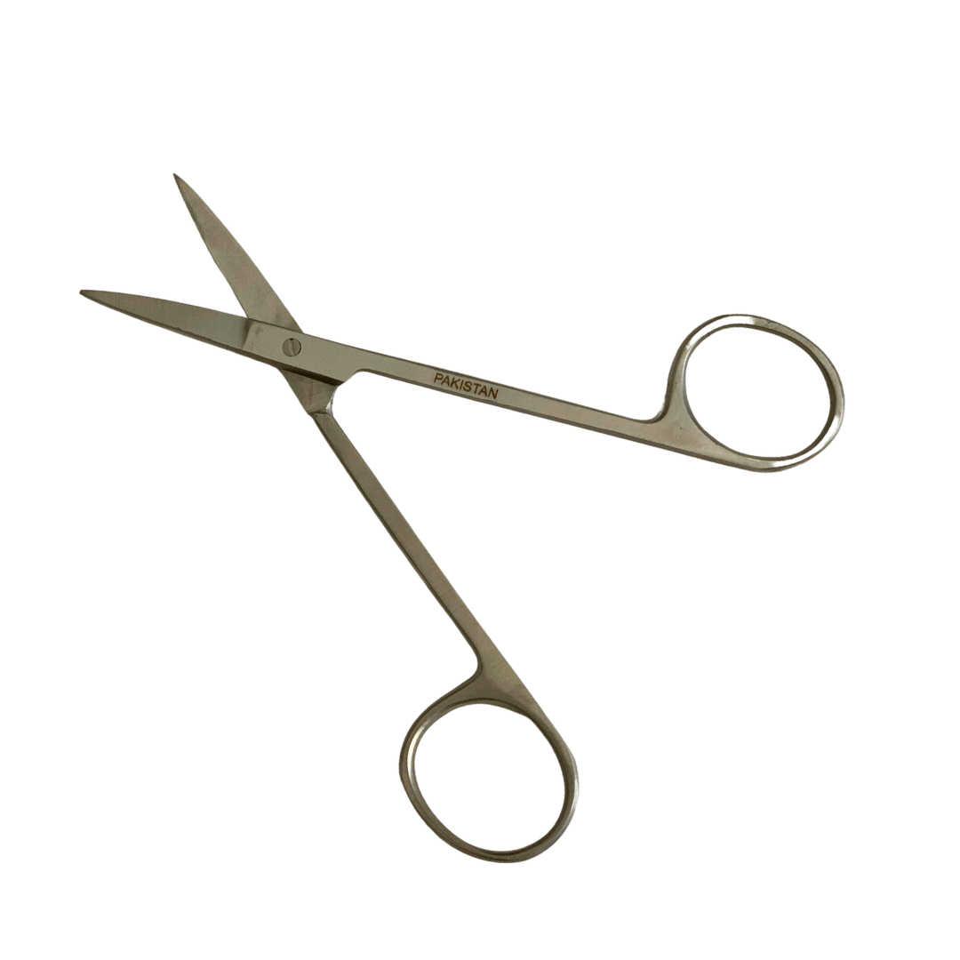 Scissors, Student Microscopic, 4.5"L, Straight, Sharp, SS