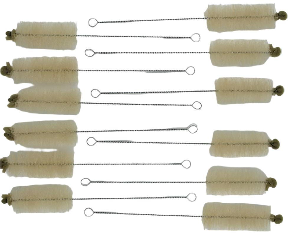 Natural Bristle Cylinder Brush, Foam Tip, 3.5" x 1.5" x 10.5", Pk 12