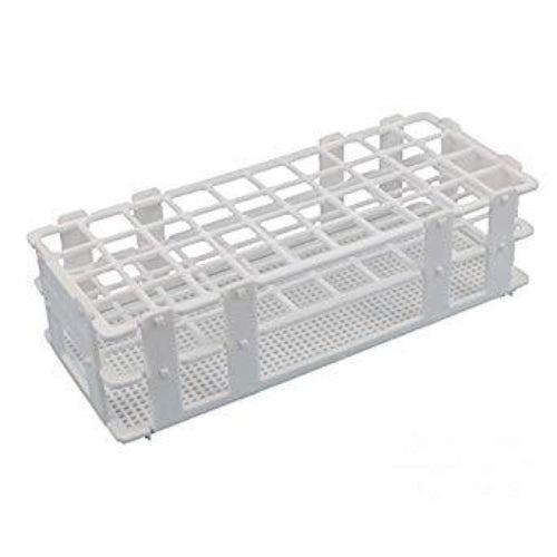 Submersable Polypropylene Wet/Dry Test Tube Rack, White