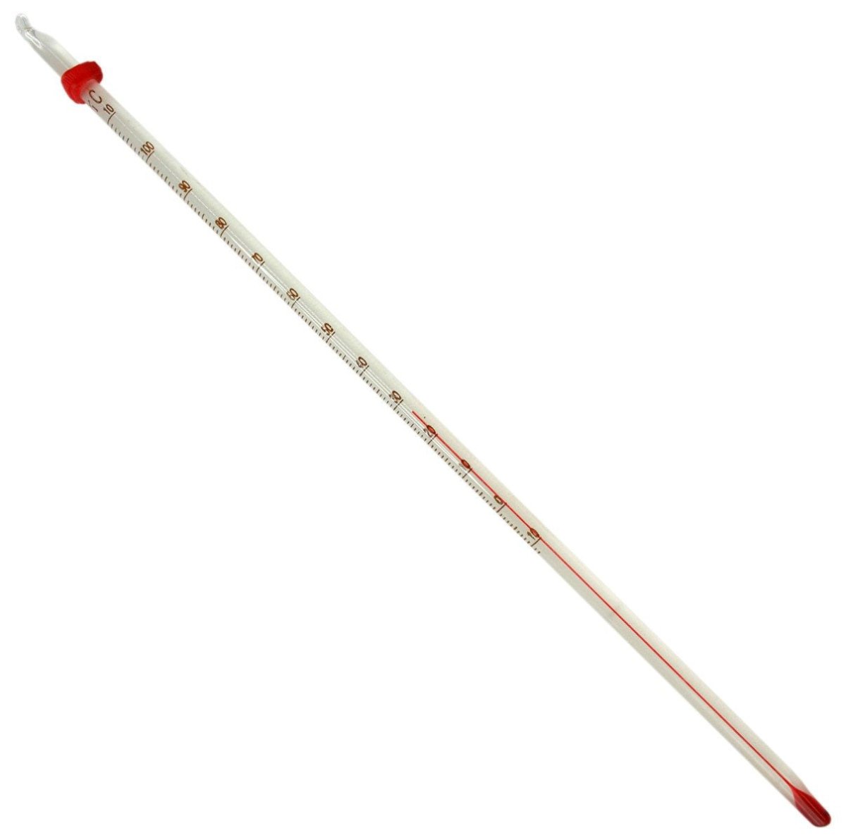 Laboratory Thermometer, Partial Immersion, White Back, 12'L